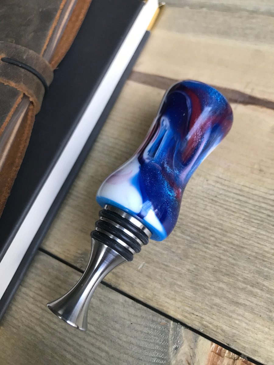 Red, White, and Blue Bottle Stopper – Flower Girl Blanks